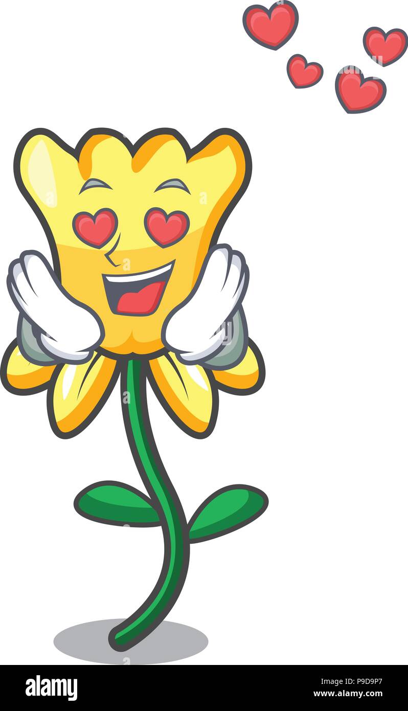 In love daffodil flower mascot cartoon Stock Vector Image & Art - Alamy