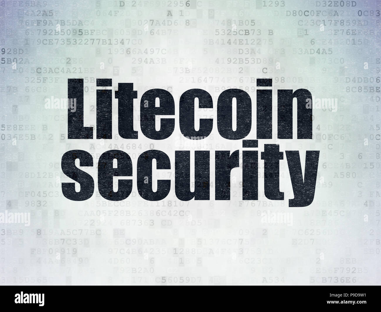 Cryptocurrency concept: Painted black word Litecoin Security on Digital ...