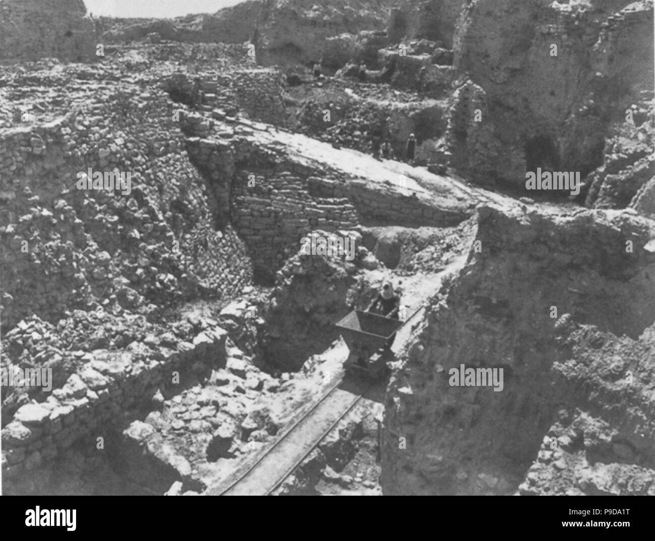 The ramp Schliemann's in Troy II in 1893. Museum: PRIVATE COLLECTION ...