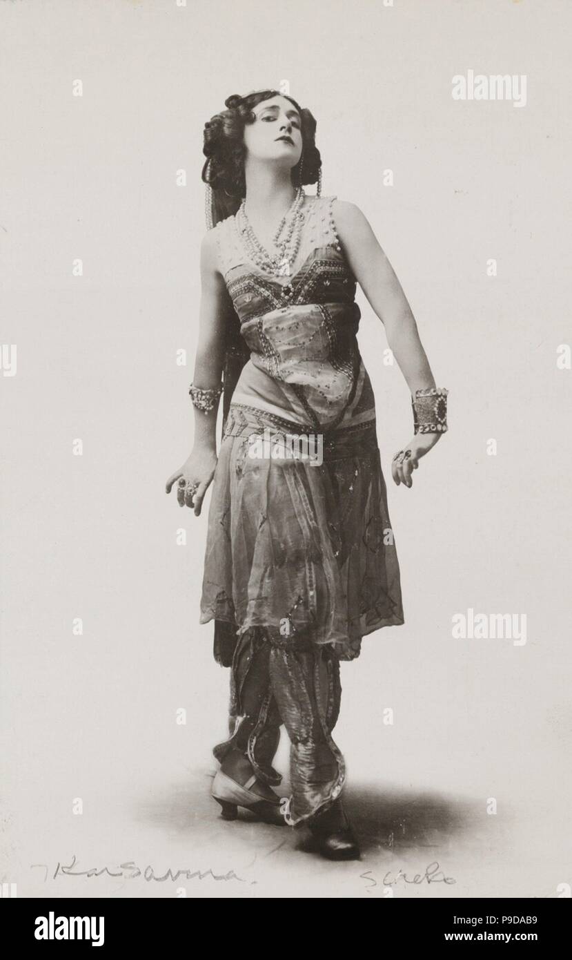 Tamara Karsavina in the Ballet Scheherazade by N. Rimsky-Korsakov ...
