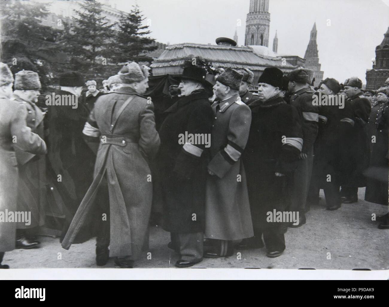 Beria and Khrushchev before the Stalin's Coffin, 9 March 1953. Museum ...