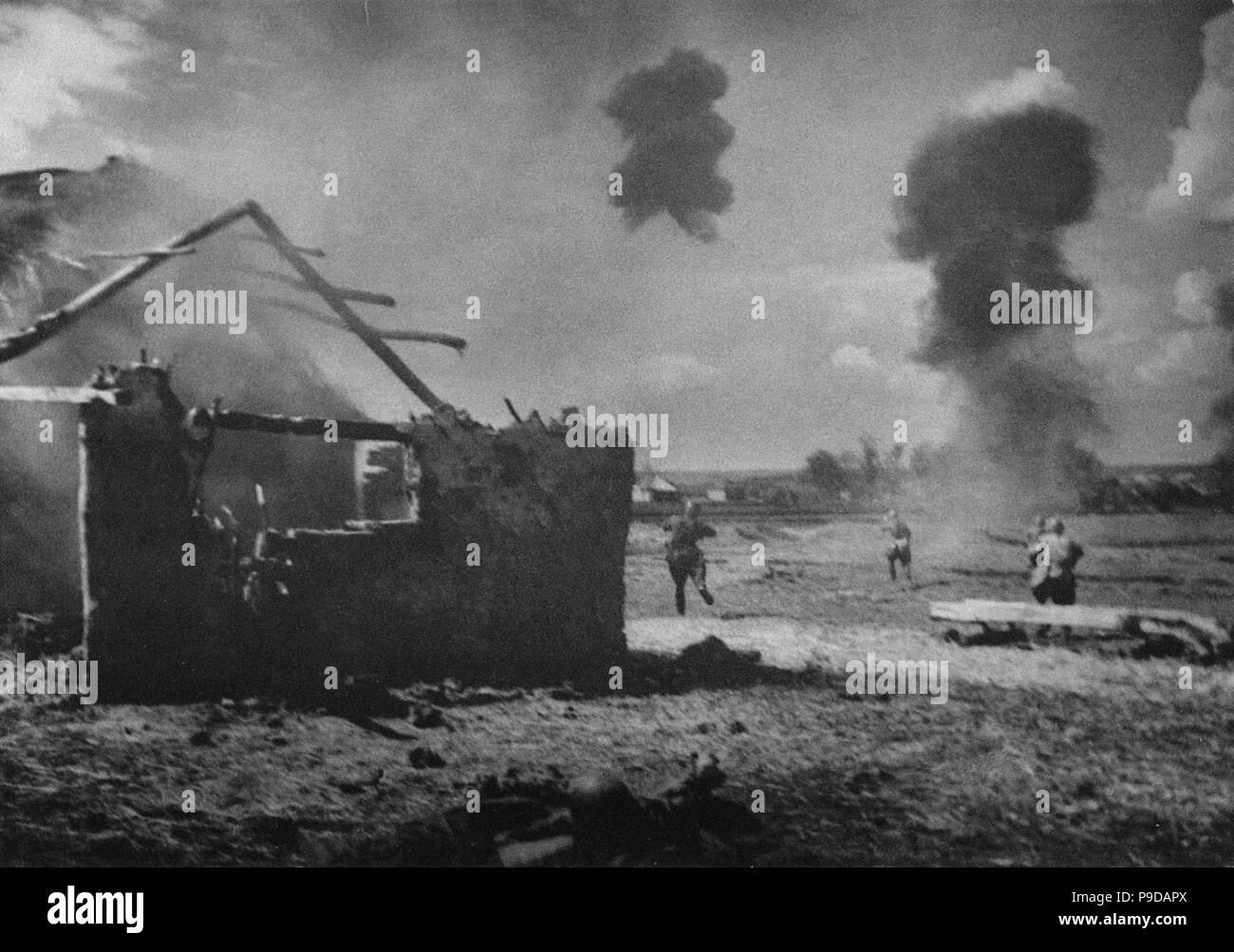 Red Army soldiers on a battlefield near Kharkov, 1942. Museum: State ...
