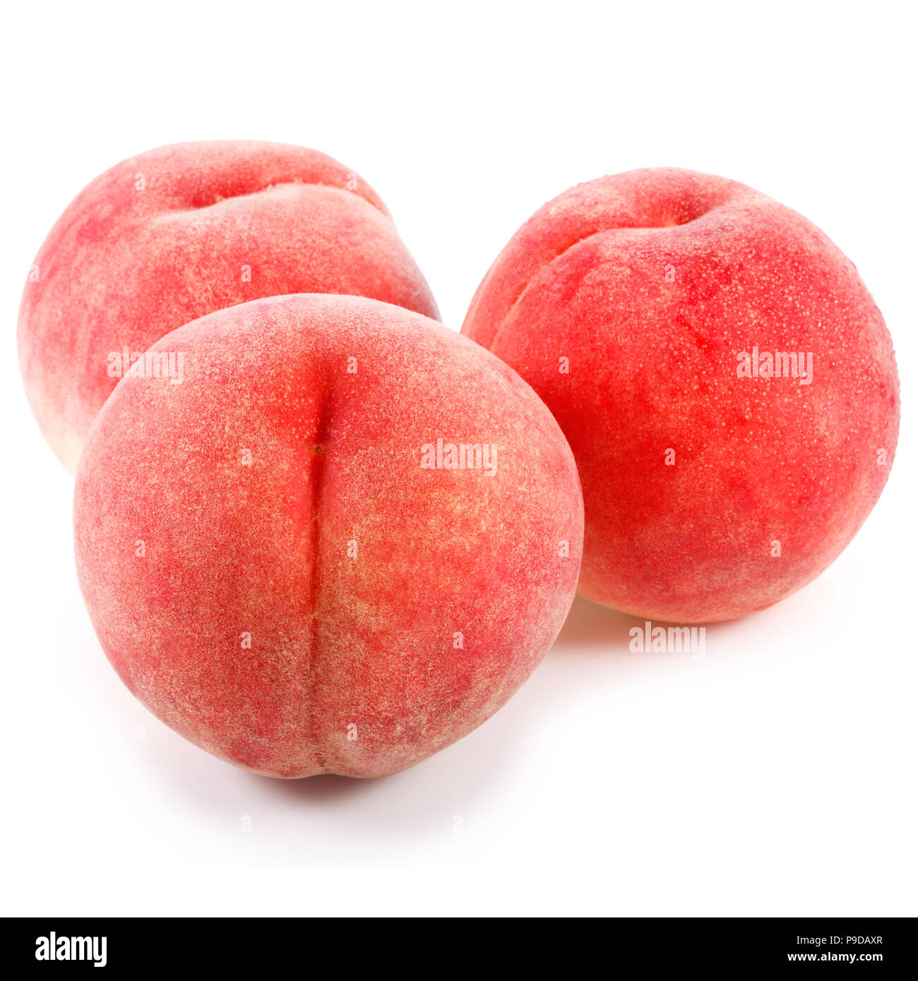 Japan Peaches isolated on white background 3 sq Stock Photo - Alamy