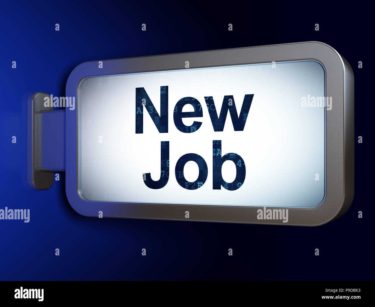Finance concept: New Job on advertising billboard background, 3D ...