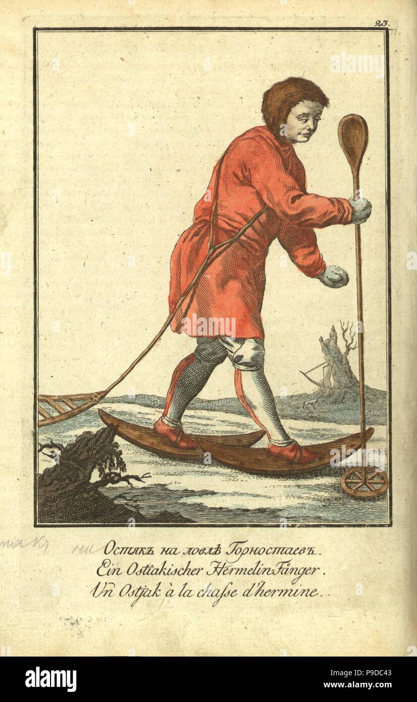 Ostyak on a stoat hunt. Museum: PRIVATE COLLECTION Stock Photo - Alamy