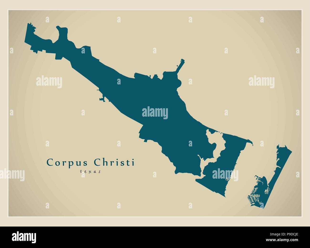 Map of corpus christi hi-res stock photography and images - Alamy