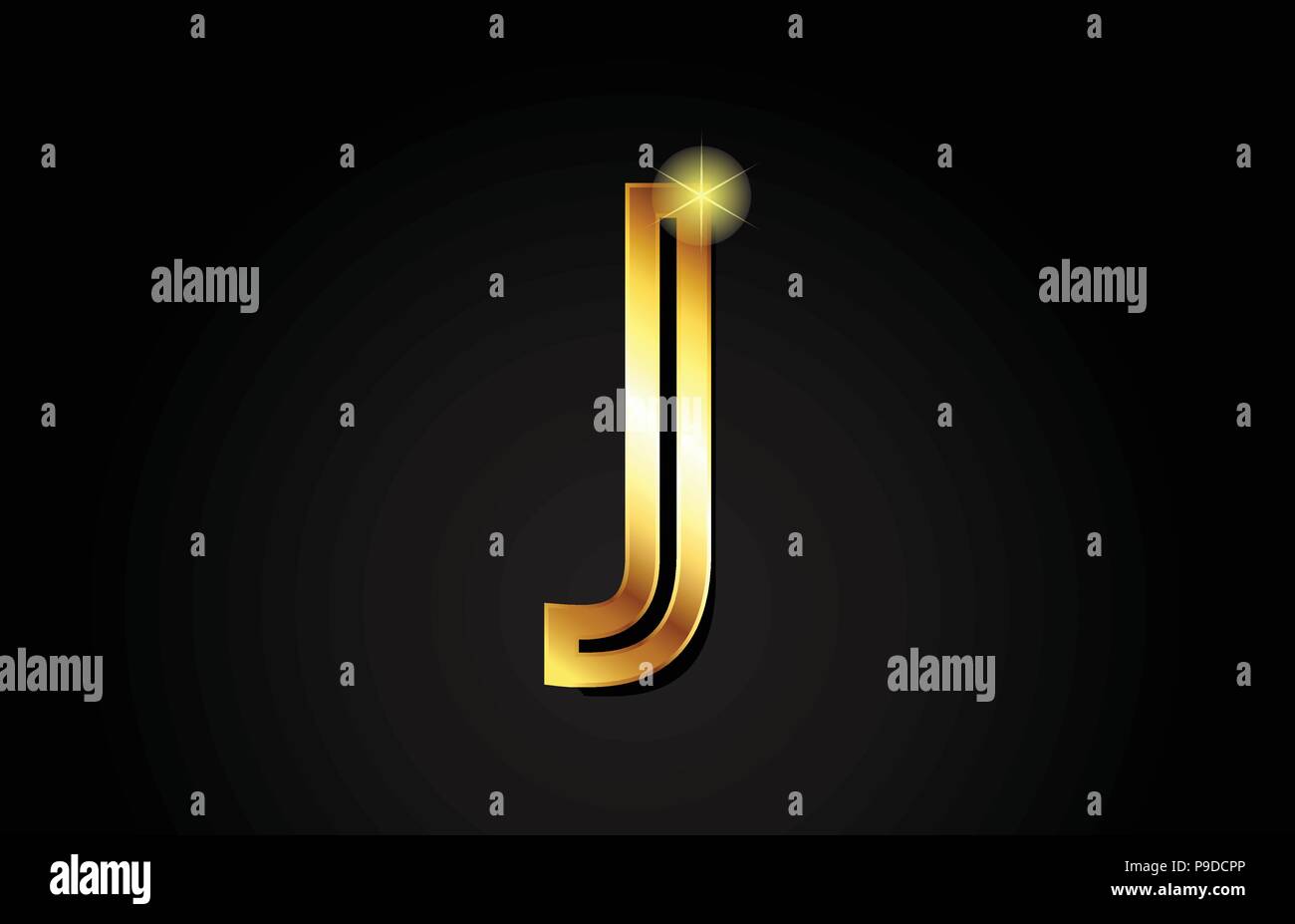 gold alphabet letter j logo design suitable for a company or business ...