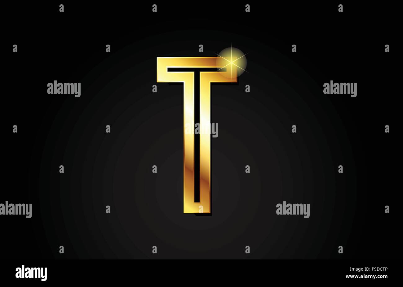 gold alphabet letter t logo design suitable for a company or business ...