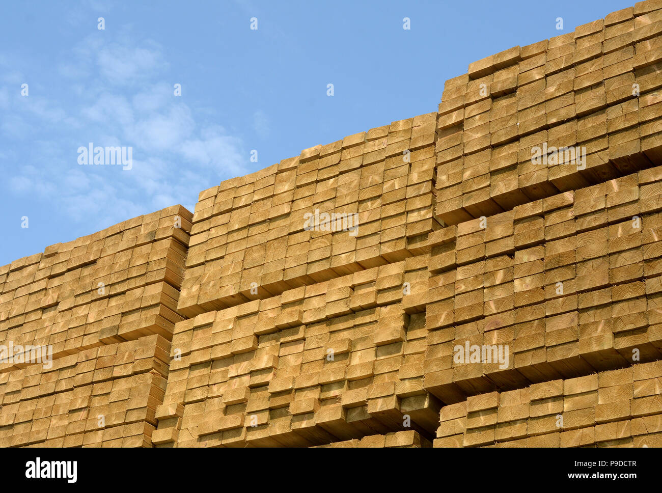 Stacks of timber at Shoreham Port Stock Photo - Alamy