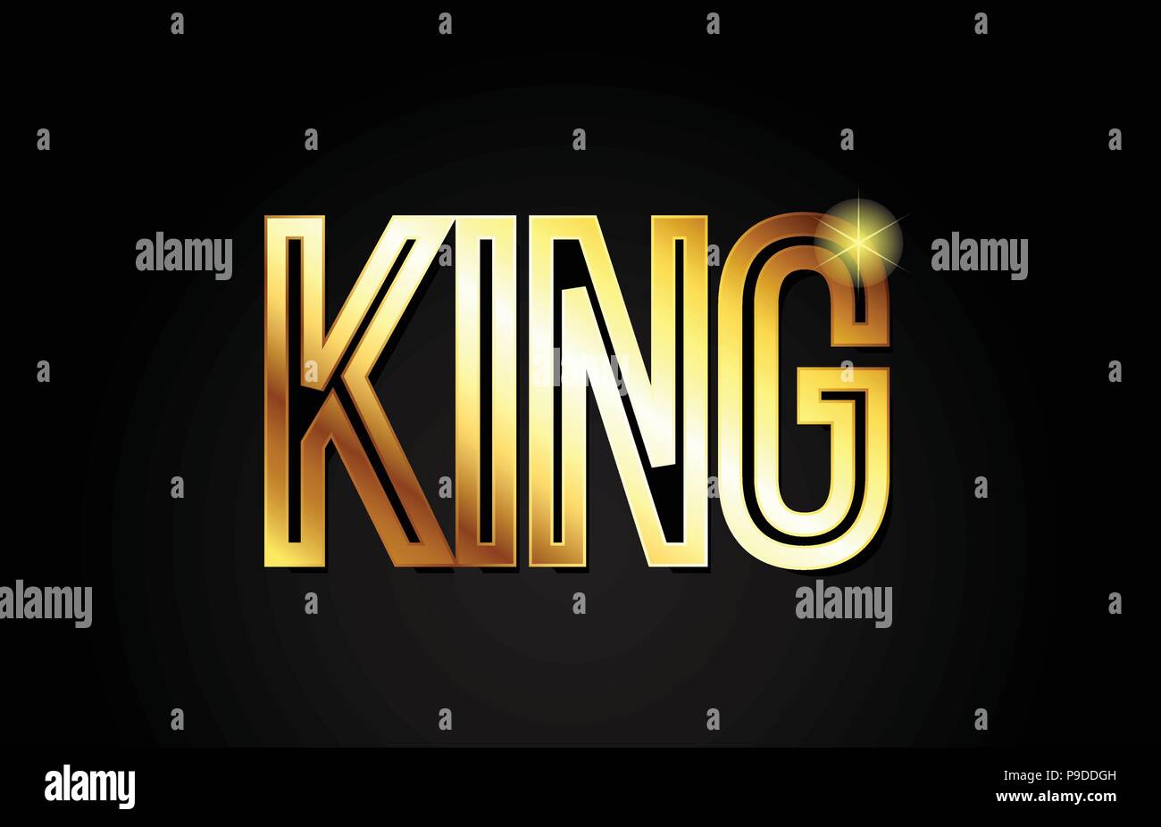 king word typography design in gold or golden color suitable for logo ...