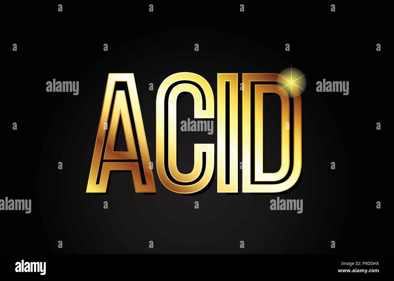 acid word typography design in gold or golden color suitable for logo ...