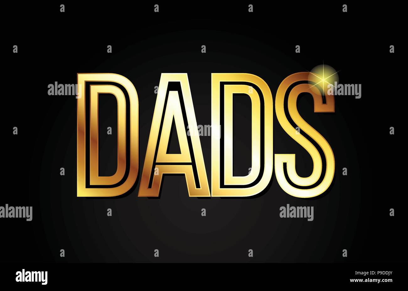 dads word typography design in gold or golden color suitable for logo ...