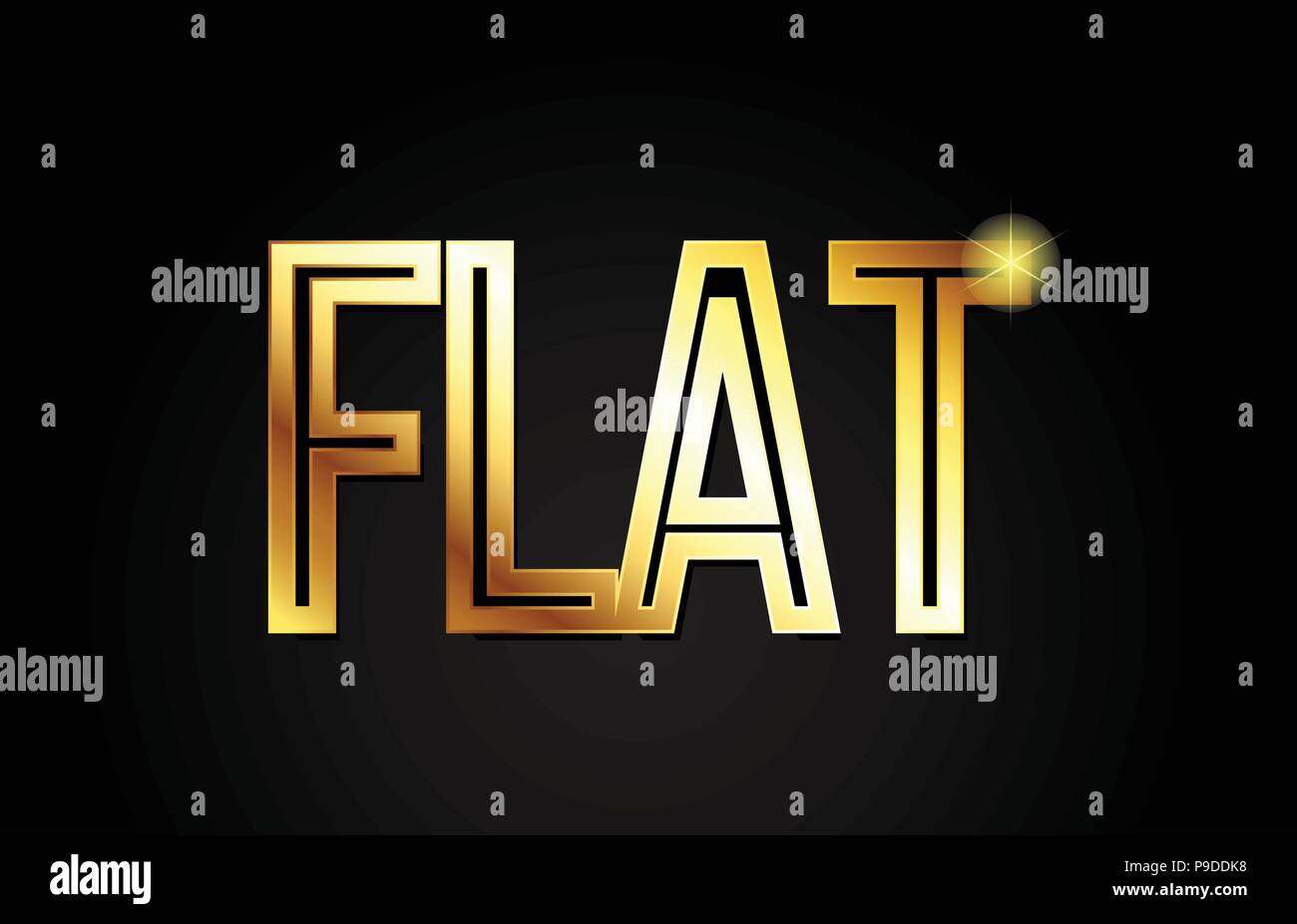 flat word typography design in gold or golden color suitable for logo ...