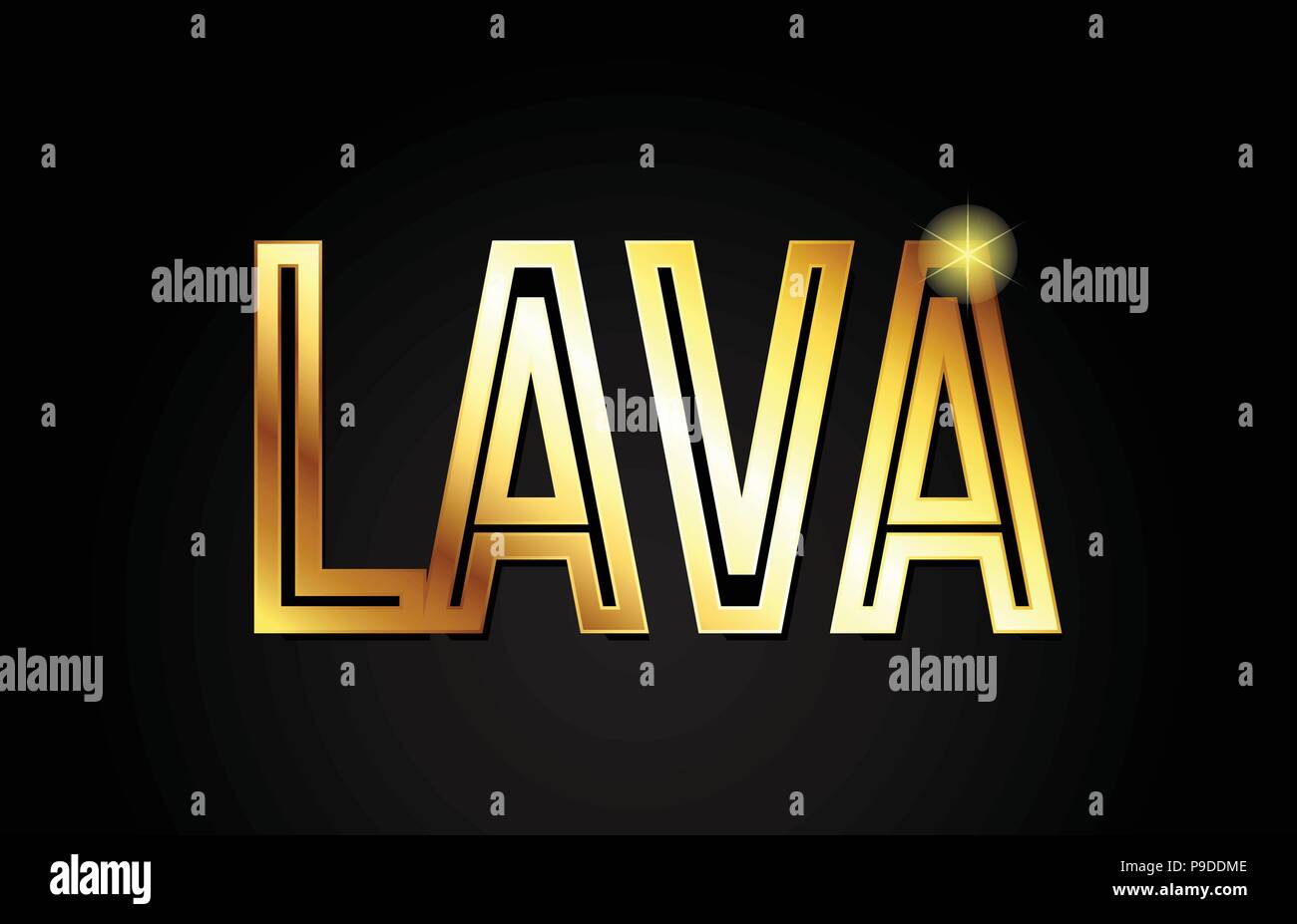 lava word typography design in gold or golden color suitable for logo ...