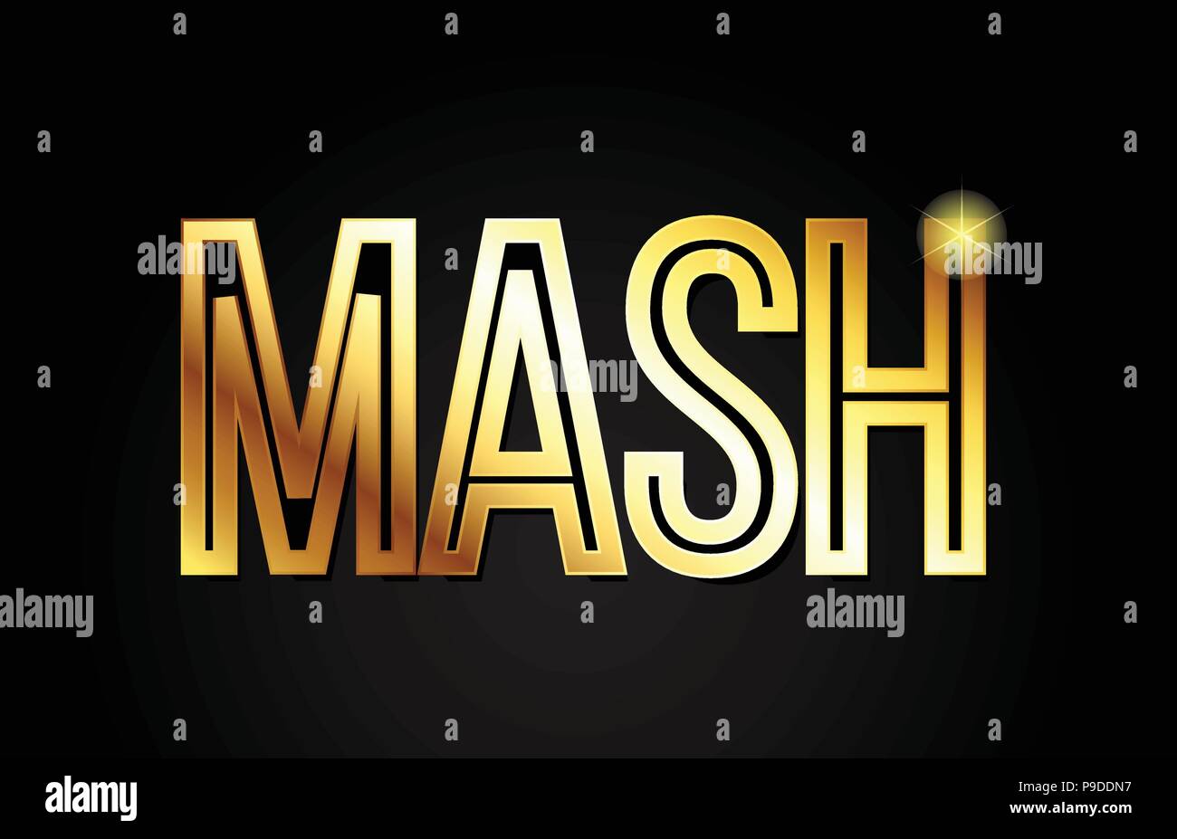 mash word typography design in gold or golden color suitable for logo ...
