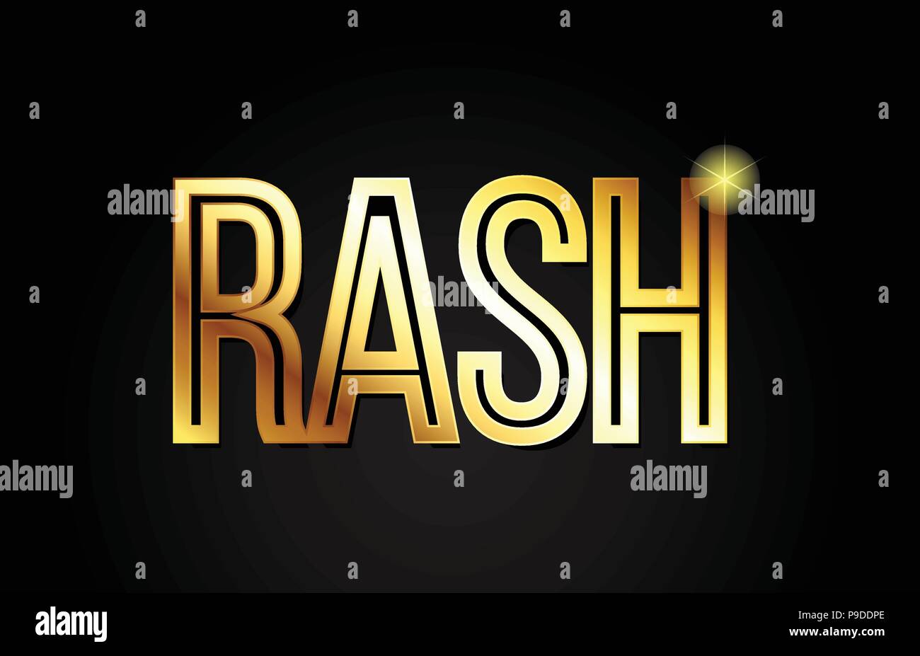 rash word typography design in gold or golden color suitable for logo ...