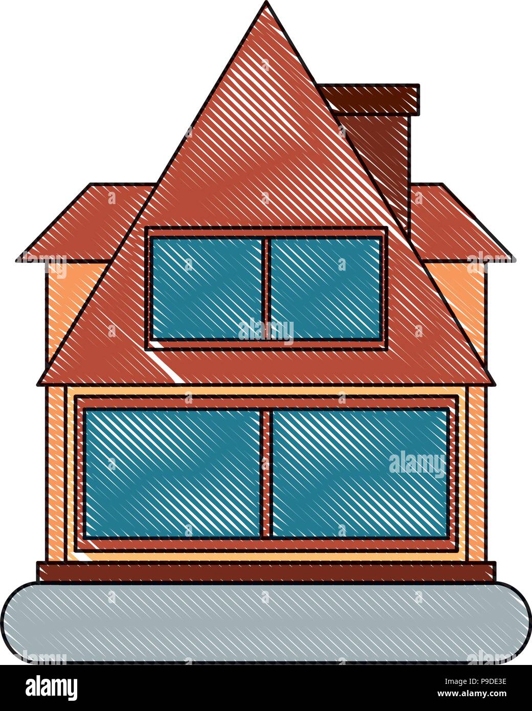 modern house icon over white background, vector illustration Stock ...