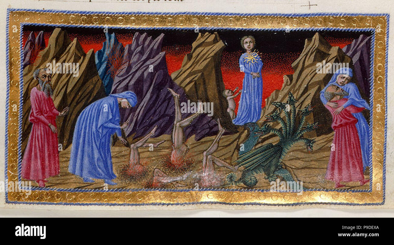 vintage depiction of hell Stock Photo - Alamy