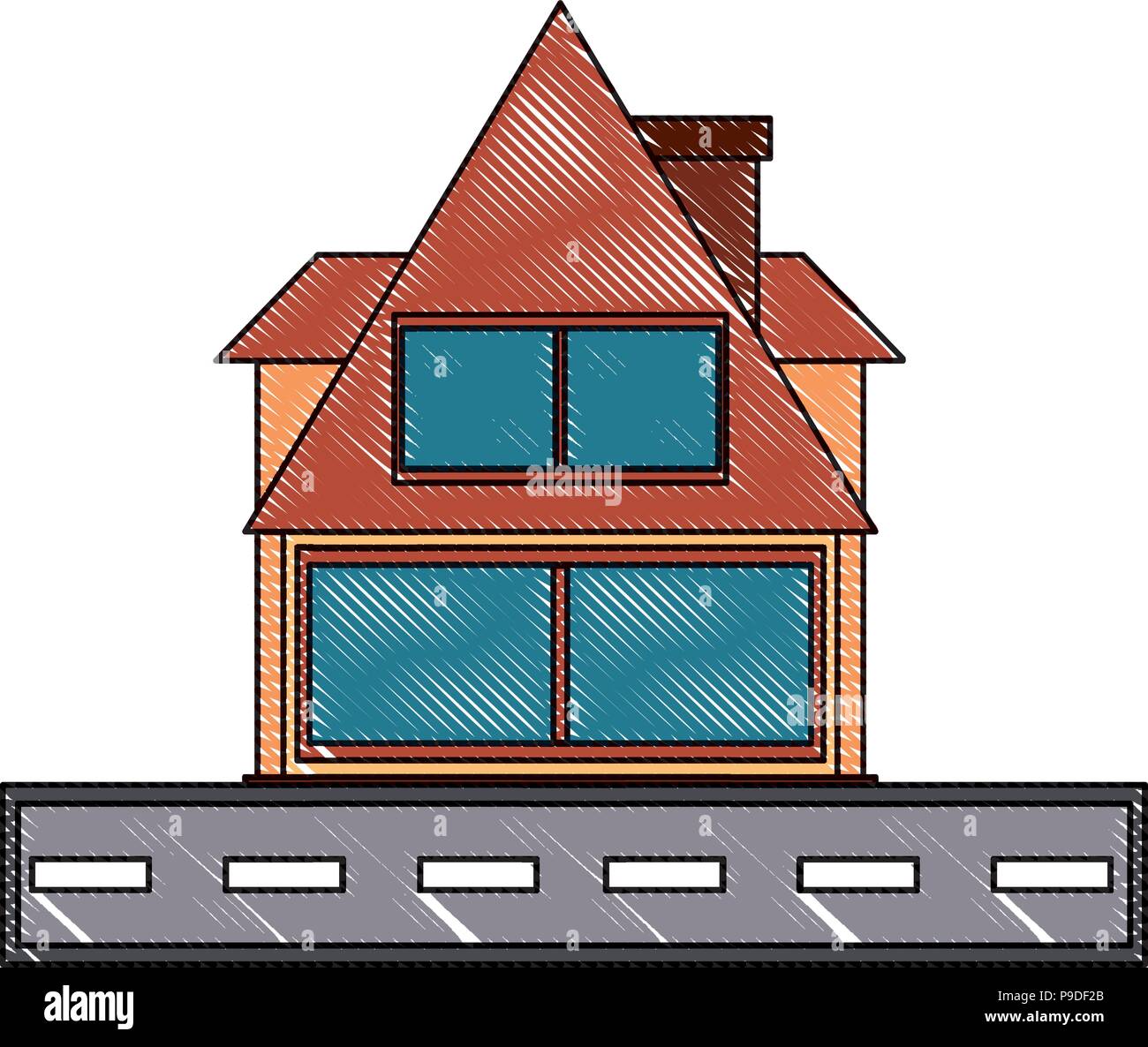 White rustic building green Stock Vector Images - Alamy