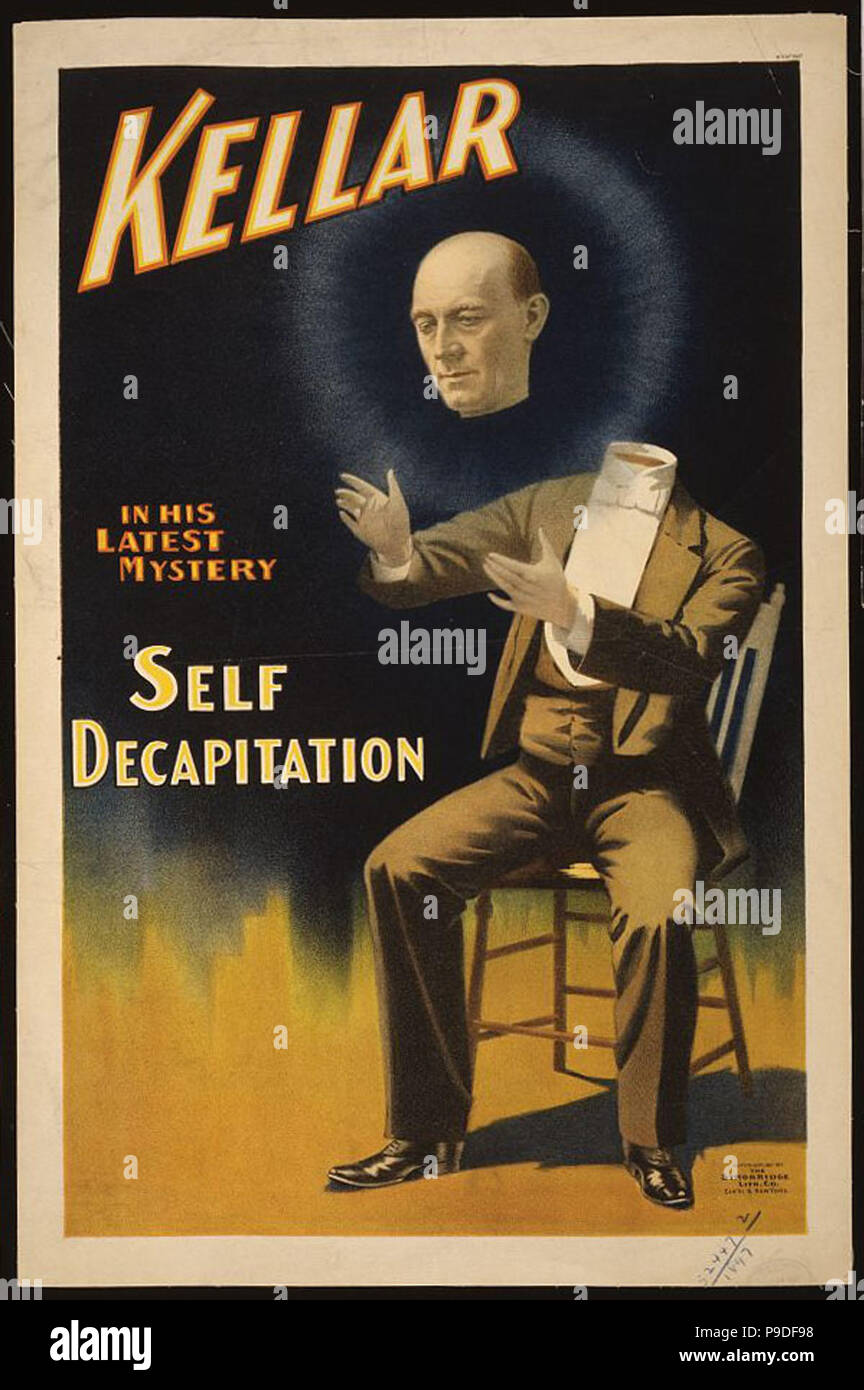vintage Kellar magician poster Stock Photo - Alamy