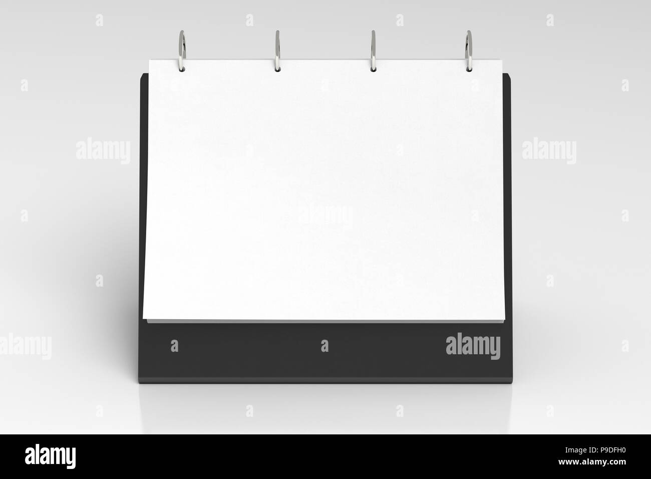 Blank landscape table top flip chart easel binder or calendar mockup ...