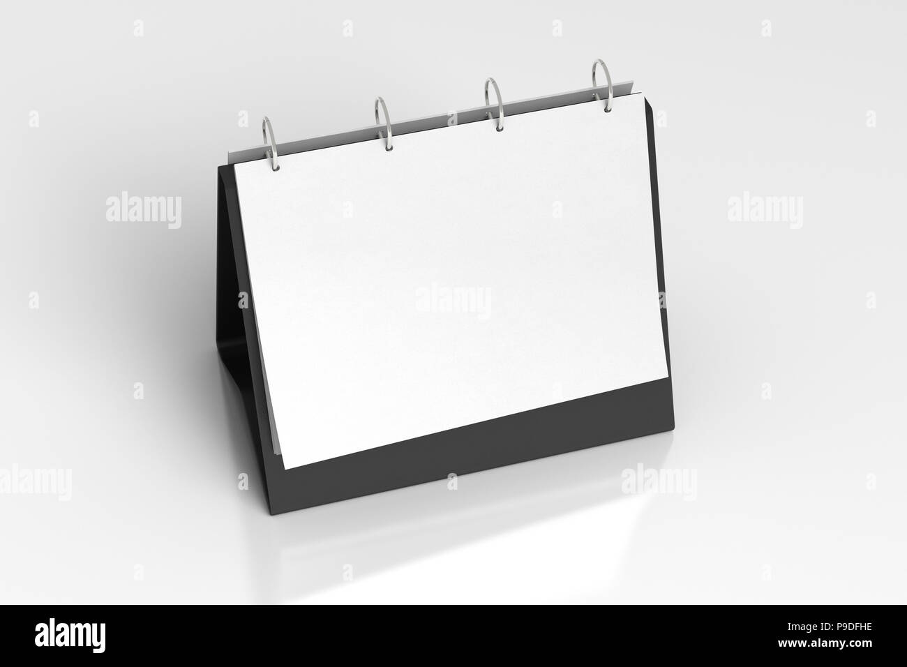 Blank landscape table top flip chart easel binder or calendar mockup ...