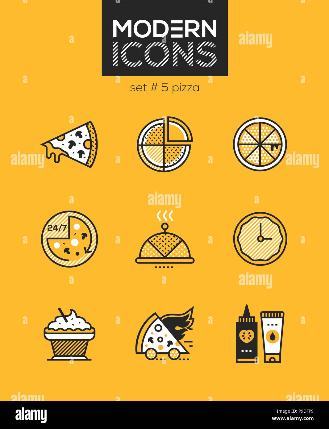 Icon set design delivery Stock Vector Images - Alamy
