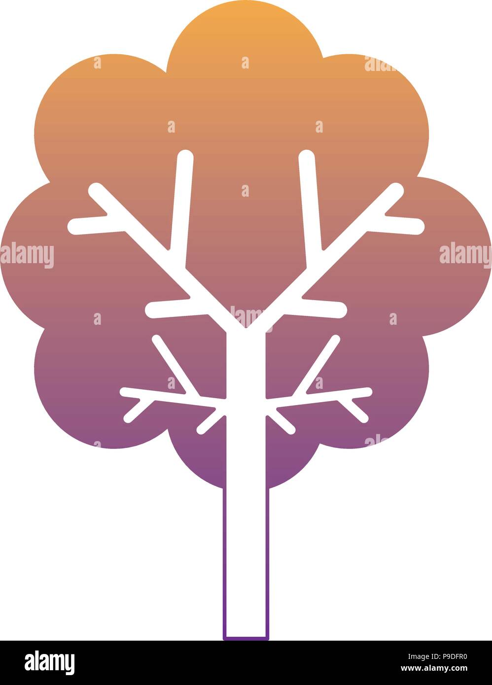 tree icon over white background, vector illustration Stock Vector Image ...