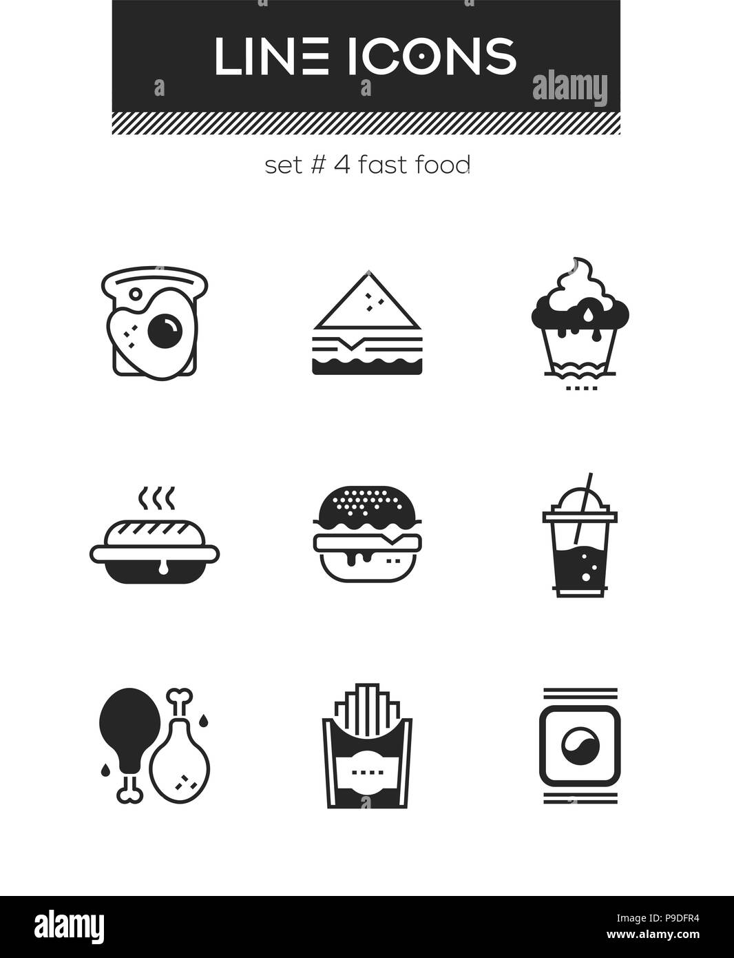 Colorful fast food restaurant Black and White Stock Photos & Images - Alamy