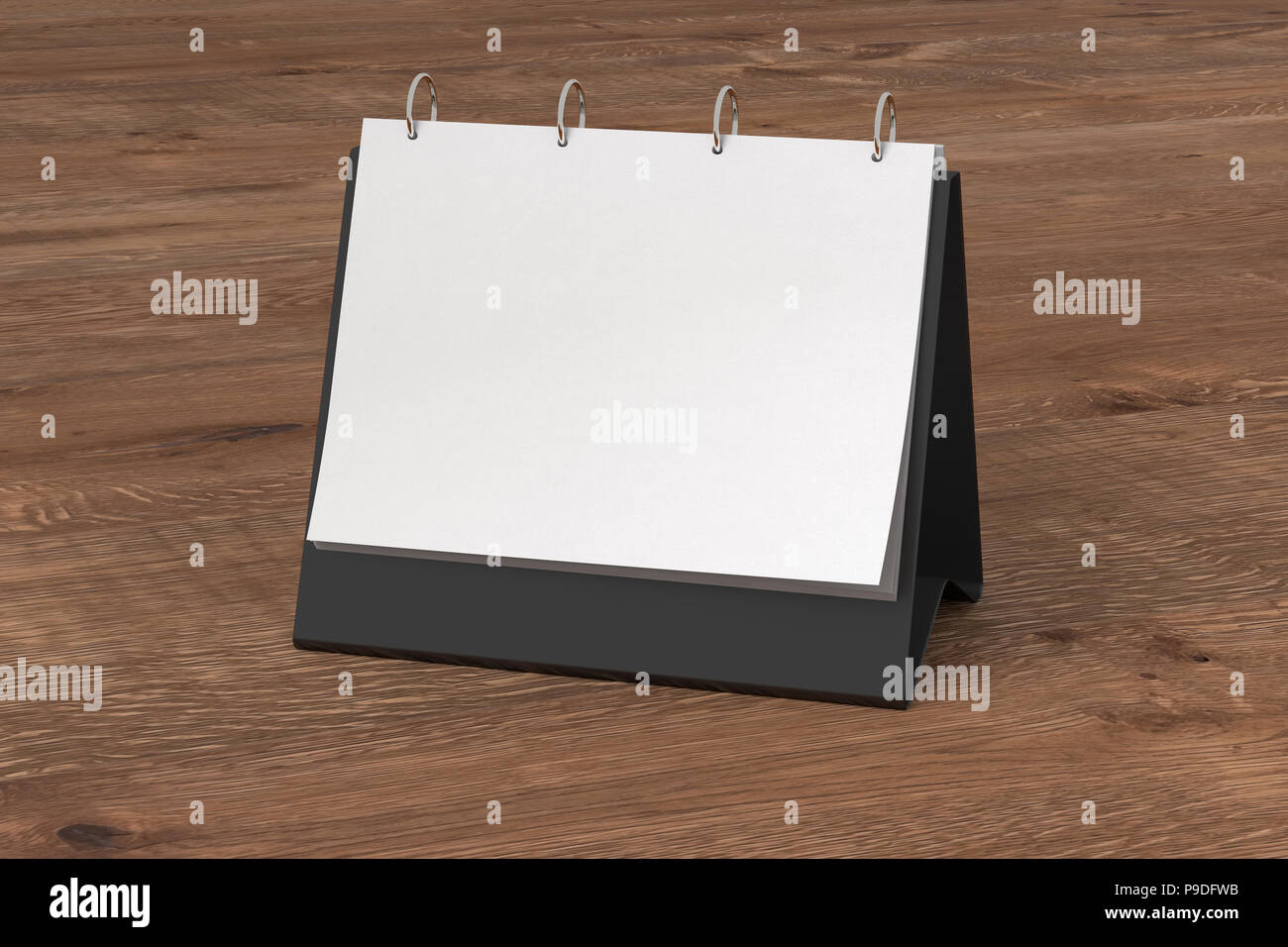 Blank landscape table top flip chart easel binder or calendar mockup ...