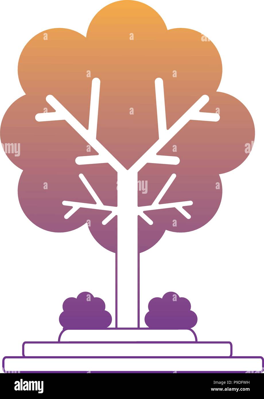tree icon over white background, vector illustration Stock Vector Image ...
