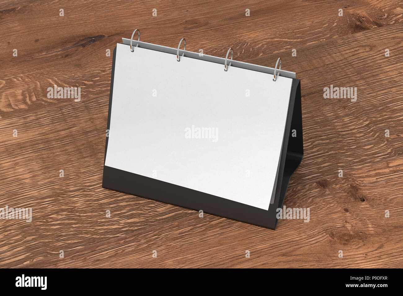 Blank landscape table top flip chart easel binder or calendar mockup ...
