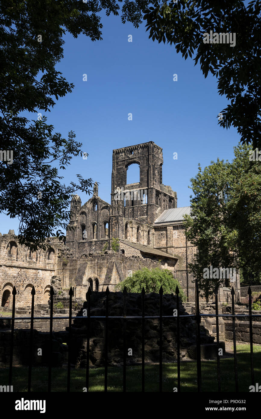 The remains of Kirkstall Abbey in Leeds, a 13th century cistercian ...