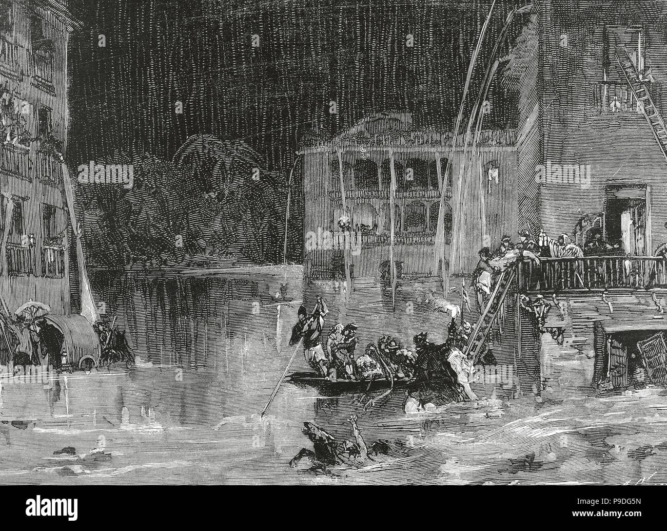Engraving la construction de la barque hi-res stock photography and ...