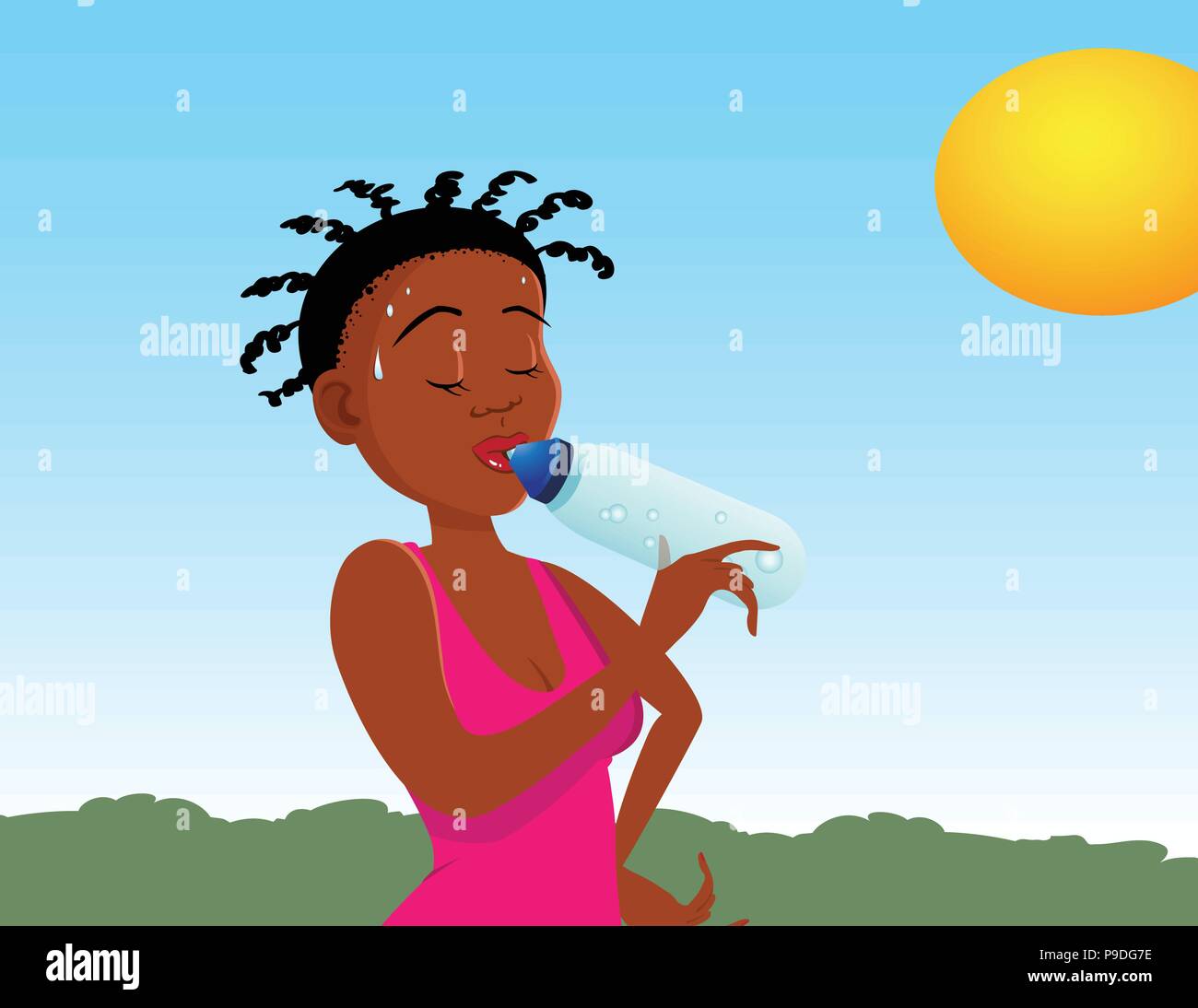 cartoon vector illustration of a sweaty jogger Stock Vector Image & Art ...