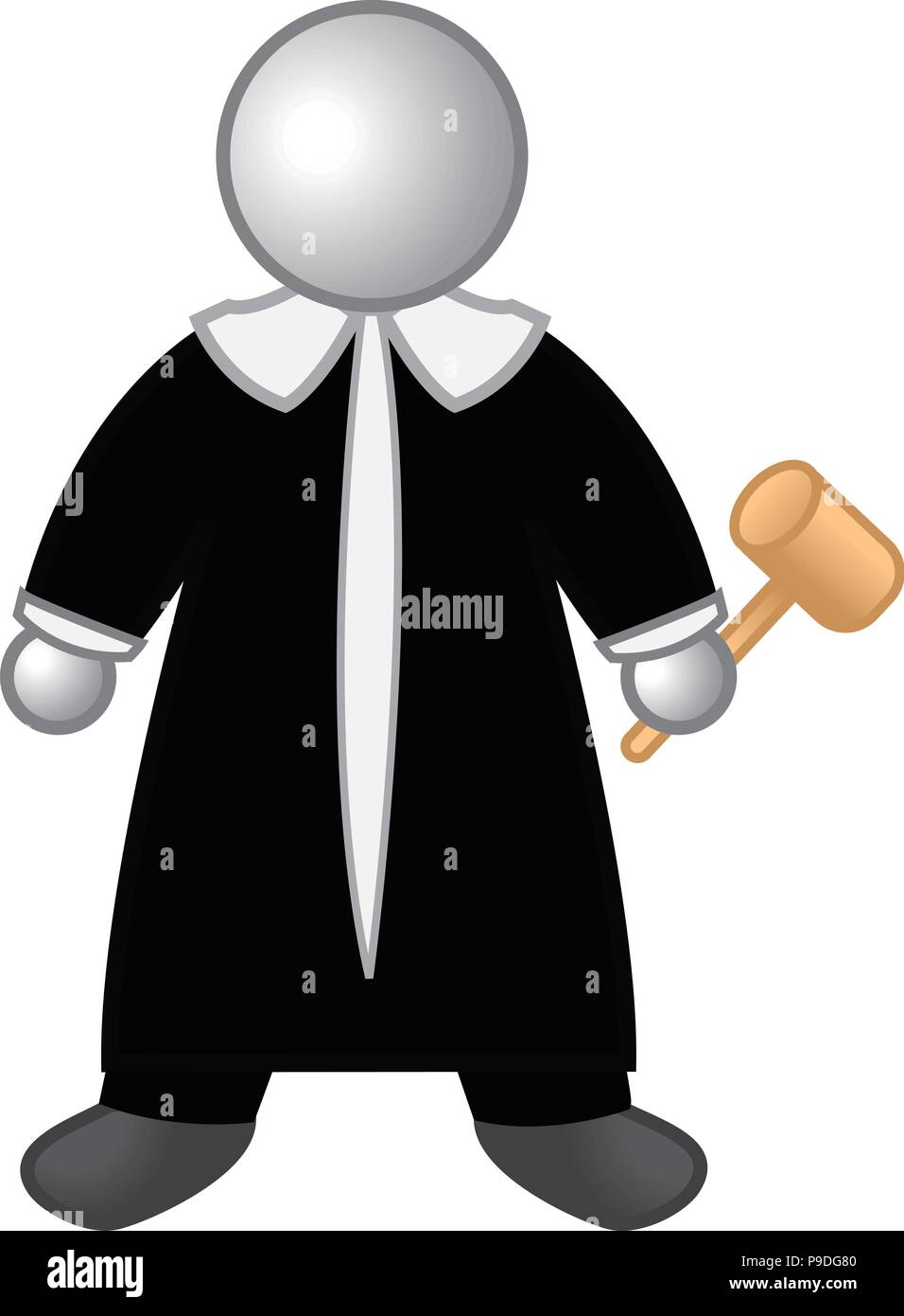 cartoon vector illustration of a judge glossy icon Stock Vector Image ...