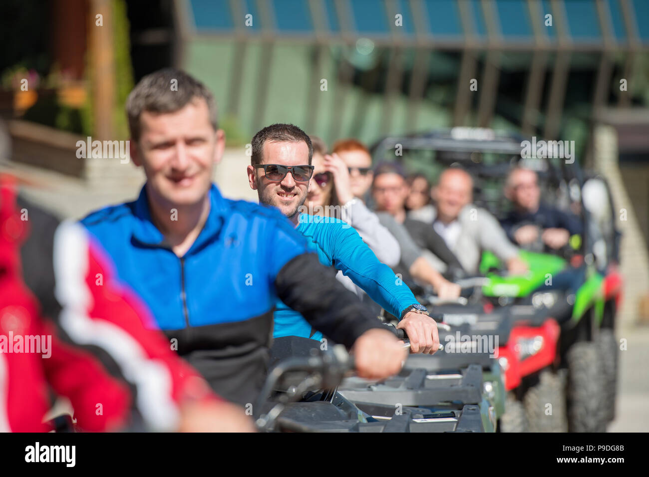 man riding atv vehicle on off road track ,people outdoor sport ...
