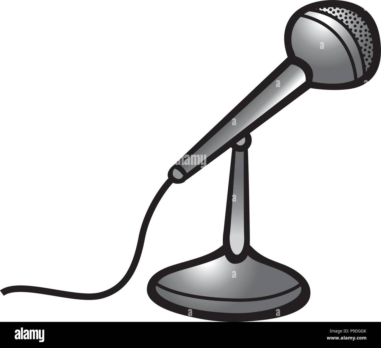 cartoon vector illustration of a microphone Stock Vector Image & Art ...