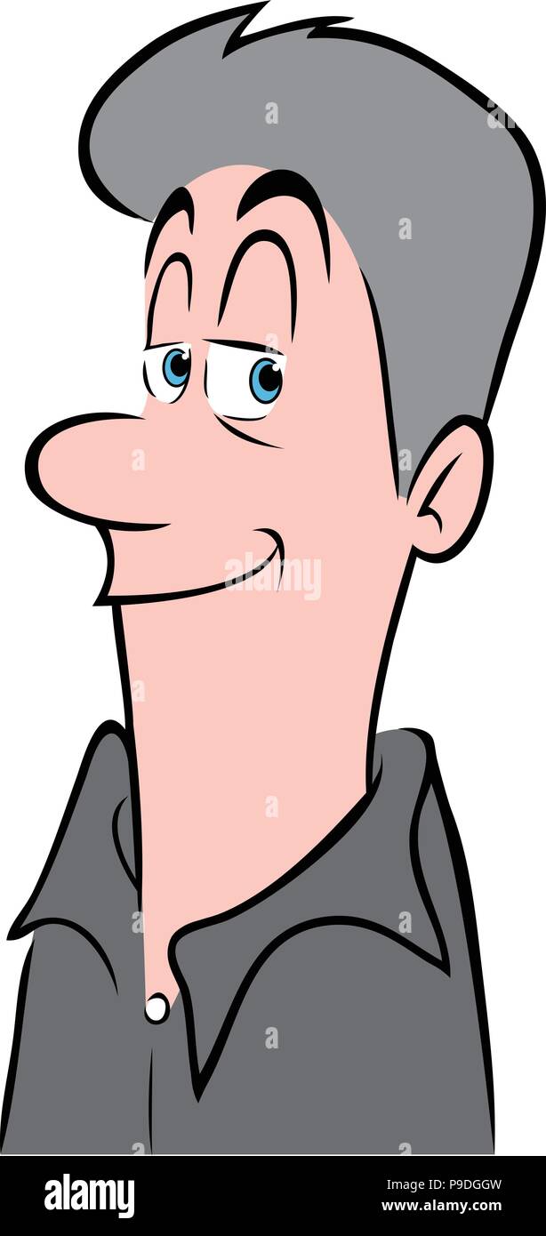 cartoon vector illustration of a middle aged man Stock Vector Image ...