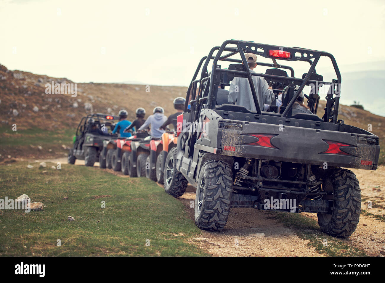 man riding atv vehicle on off road track ,people outdoor sport ...