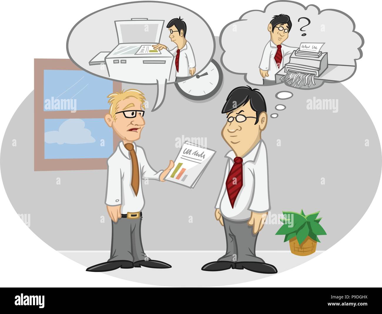 cartoon vector illustration of miscommunication Stock Vector Image ...