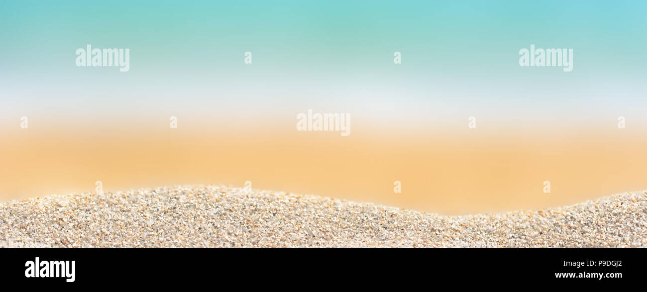 Sea banner. Sand and blue sea. Sea sand background Stock Photo - Alamy