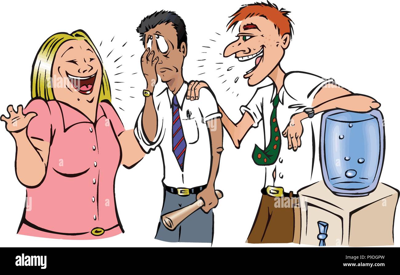 Coworkers laughing Stock Vector Images - Alamy