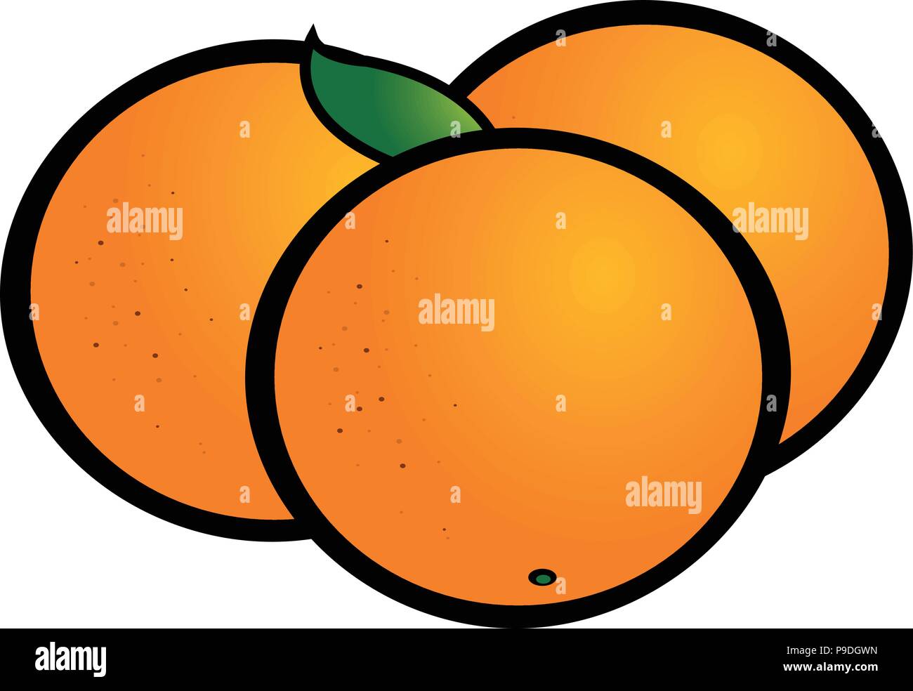 cartoon vector illustration of oranges Stock Vector Image & Art - Alamy