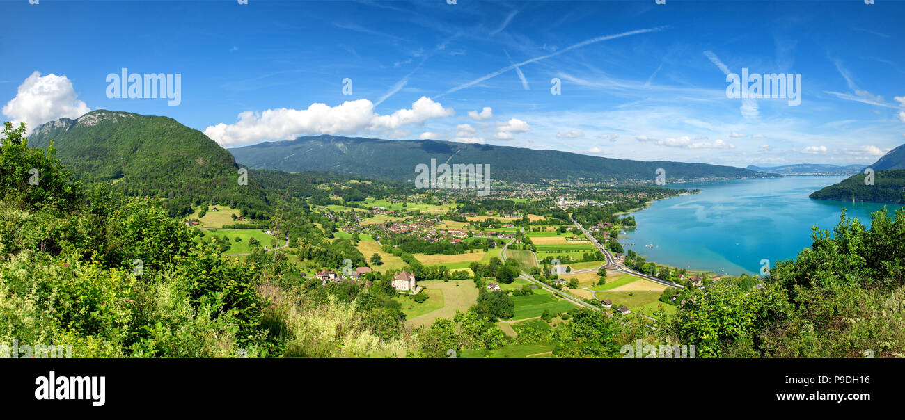 a view of Annecy lake in french Alps Stock Photo - Alamy