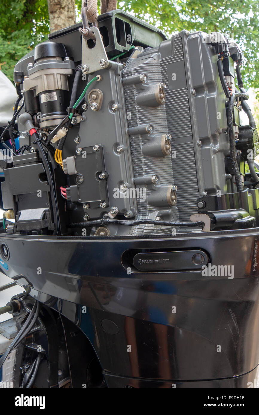 a repairing of engine of motorboat Stock Photo - Alamy