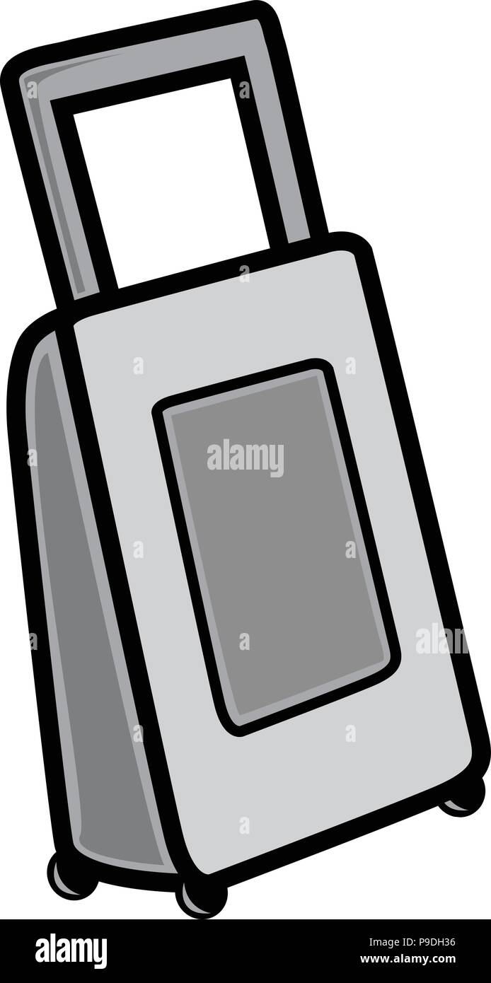 cartoon vector illustration of a suitcase steel Stock Vector Image ...
