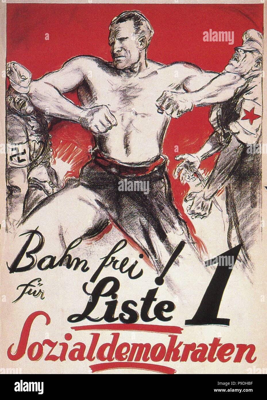 Vote Social Democrats. SPD election poster. Museum: PRIVATE COLLECTION ...