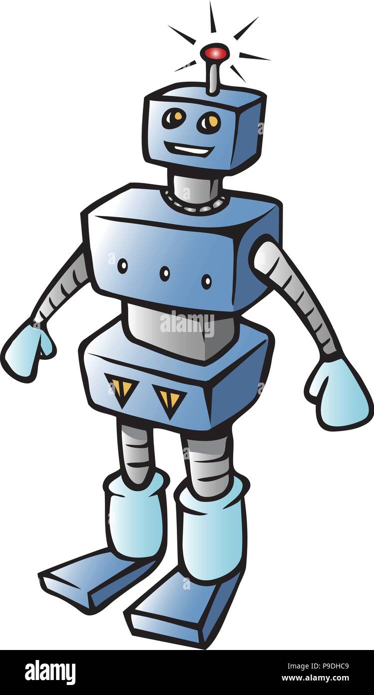 cartoon vector illustration robot Stock Vector Image & Art - Alamy
