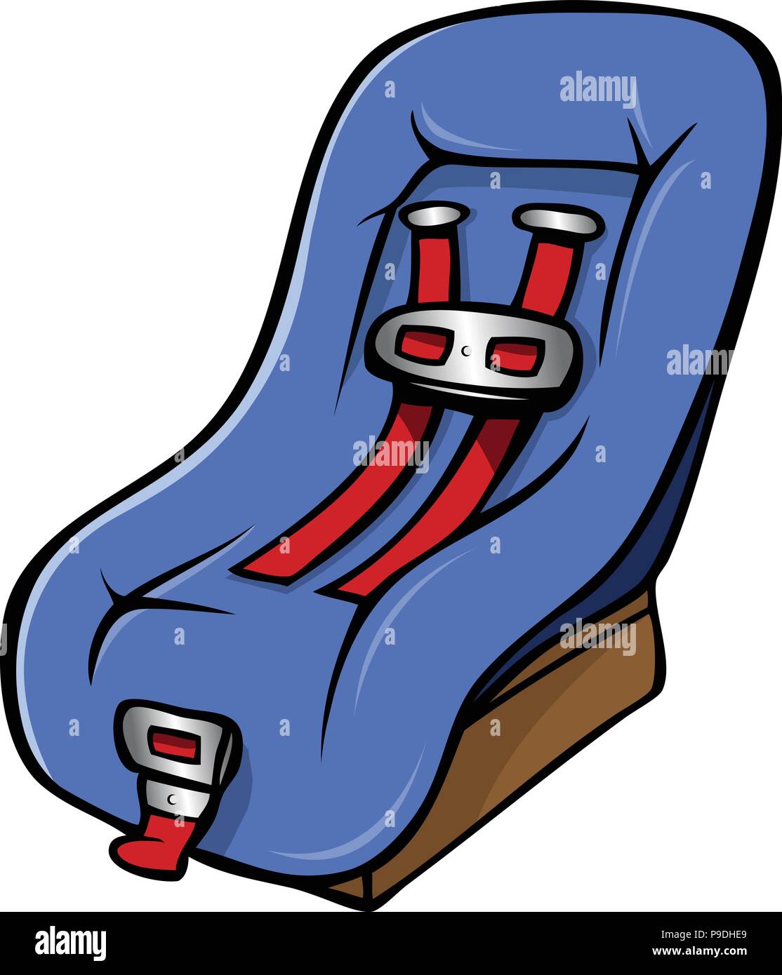 cartoon vector illustration child safety seat Stock Vector Image & Art ...